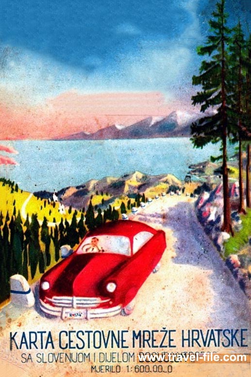 Old Road Maps of Croatia - Travel File
